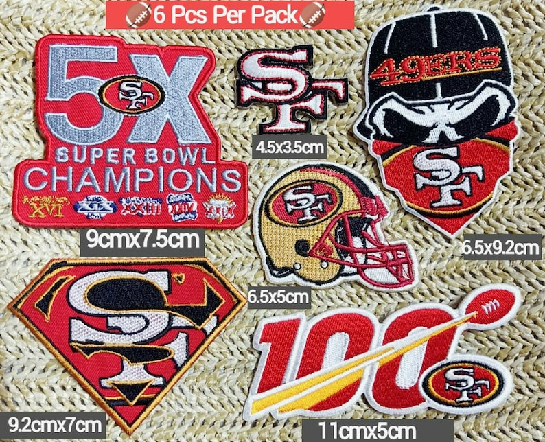 San Francisco 49ers 6pcs Per Set Logos Patches for iron on and | Etsy