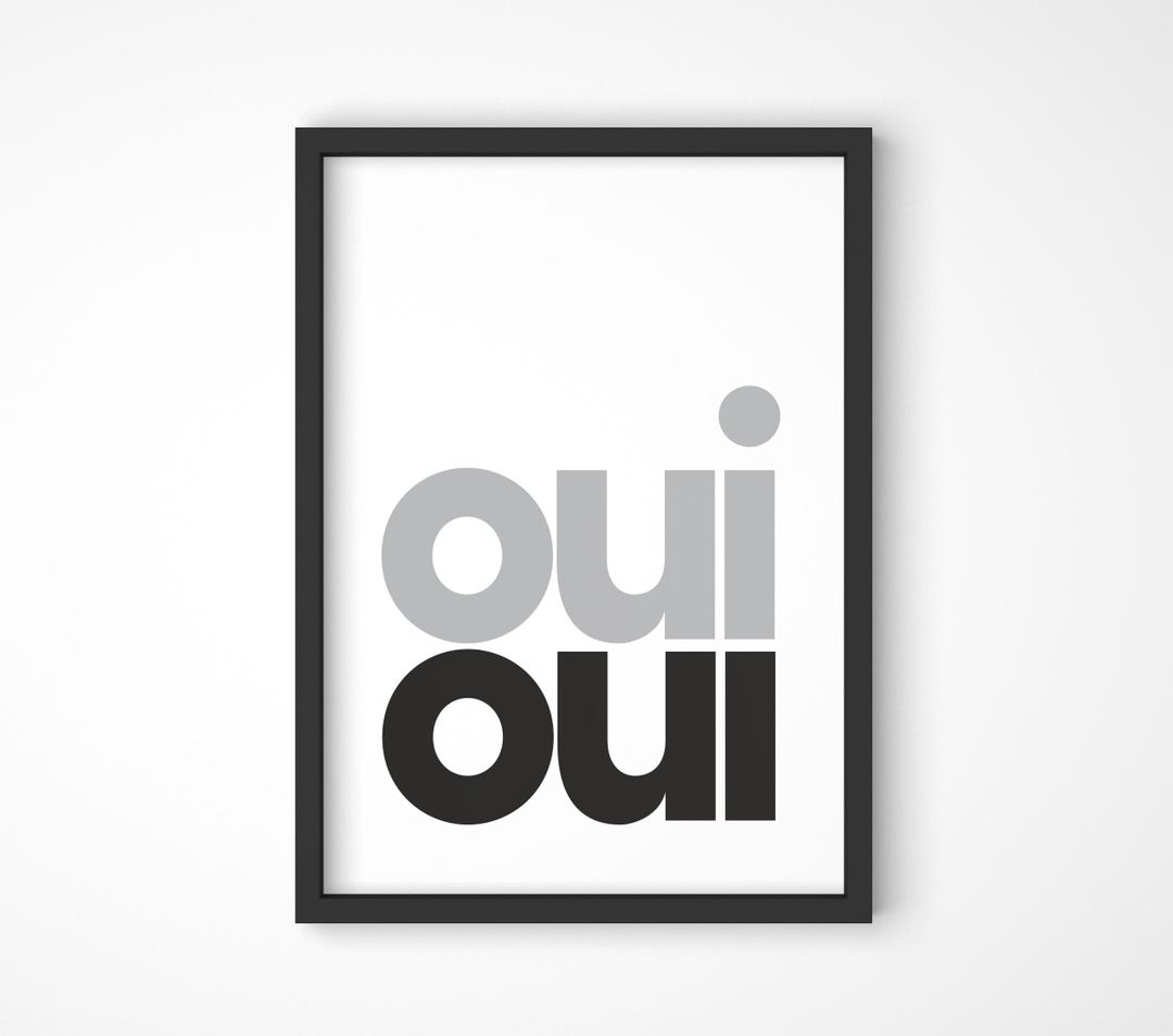 Oui Oui Print, Toilet Bathroom Wall Art Prints Posters Pictures ...
