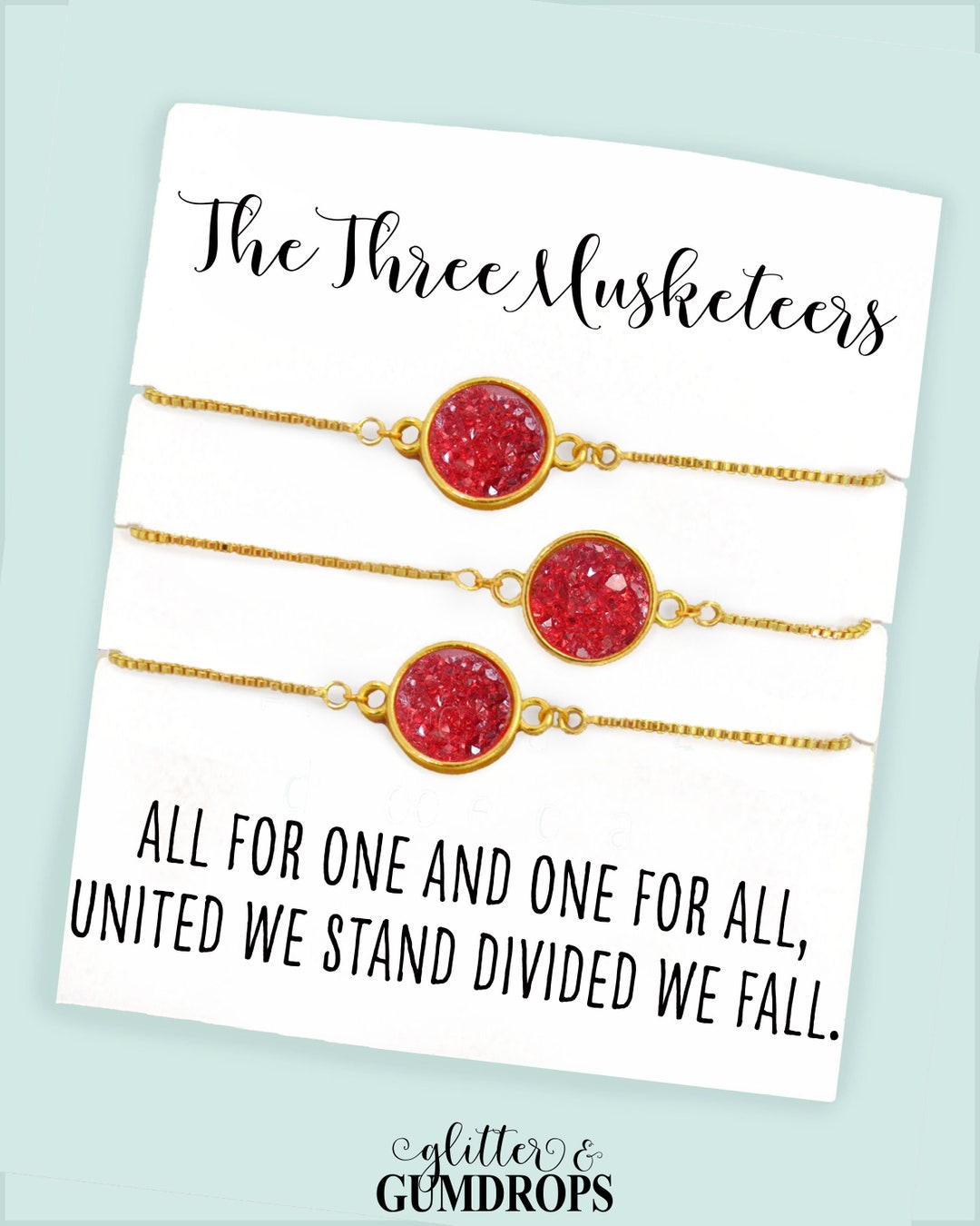 The Three Musketeers- 3 Family Bracelets- Matching Bracelets- Best ...