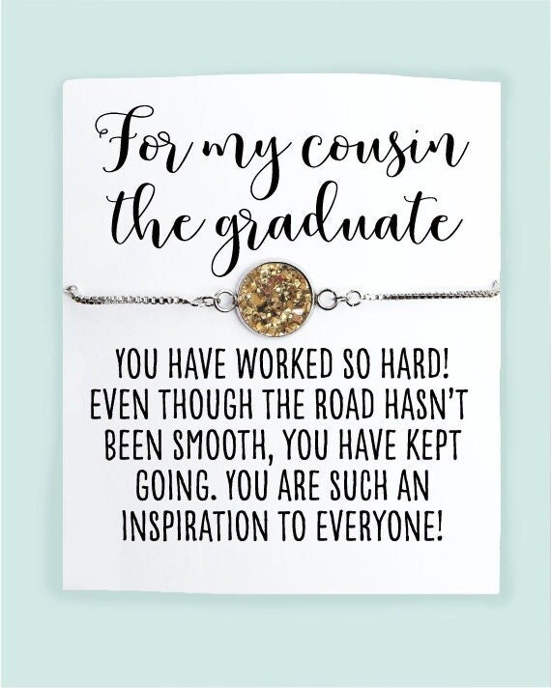 Cousin Graduation Congratulations Gift- Masters Degree Graduation Gift ...