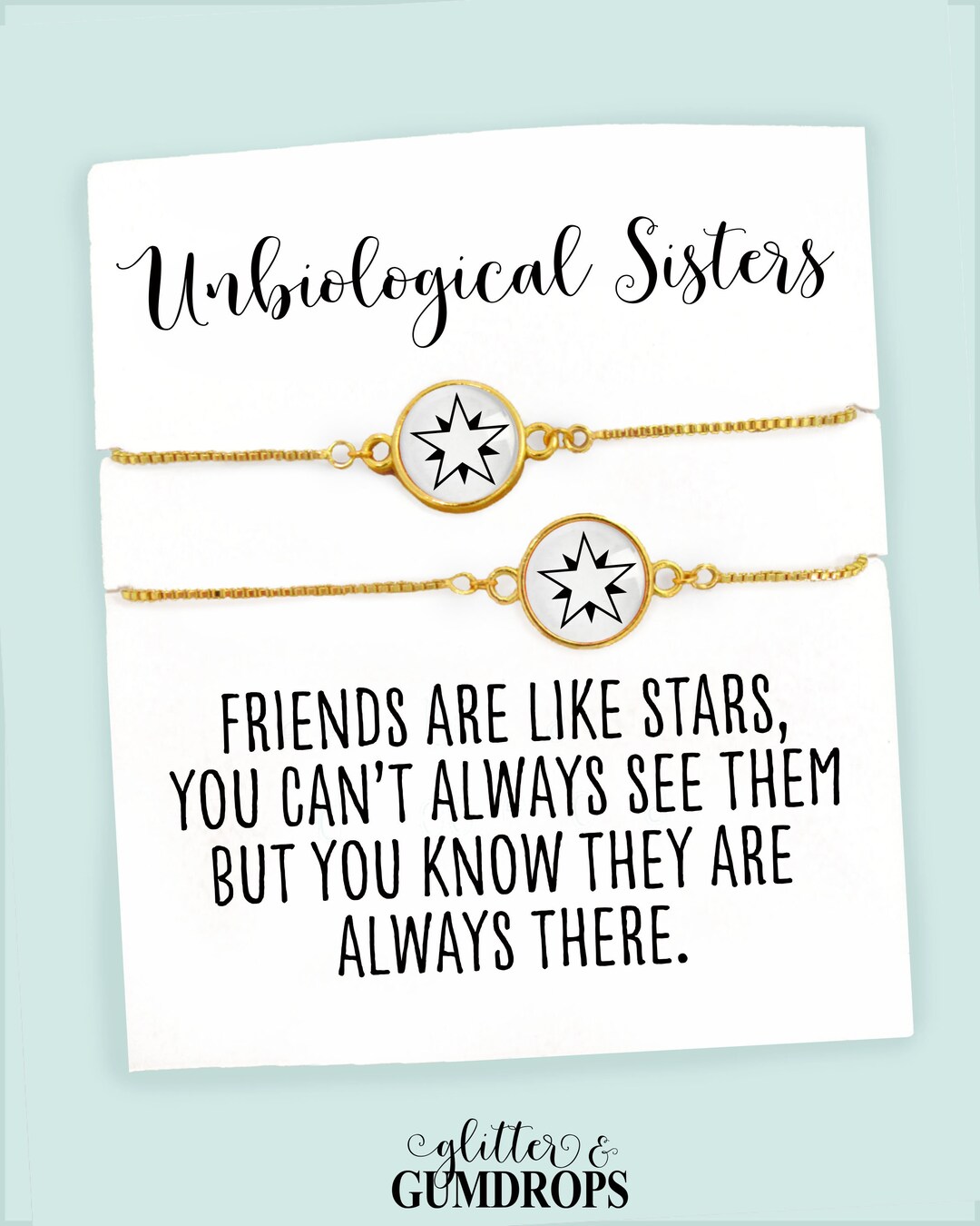 Star Best Friend Bracelets for 2- Best Friend Bracelet- Matching ...