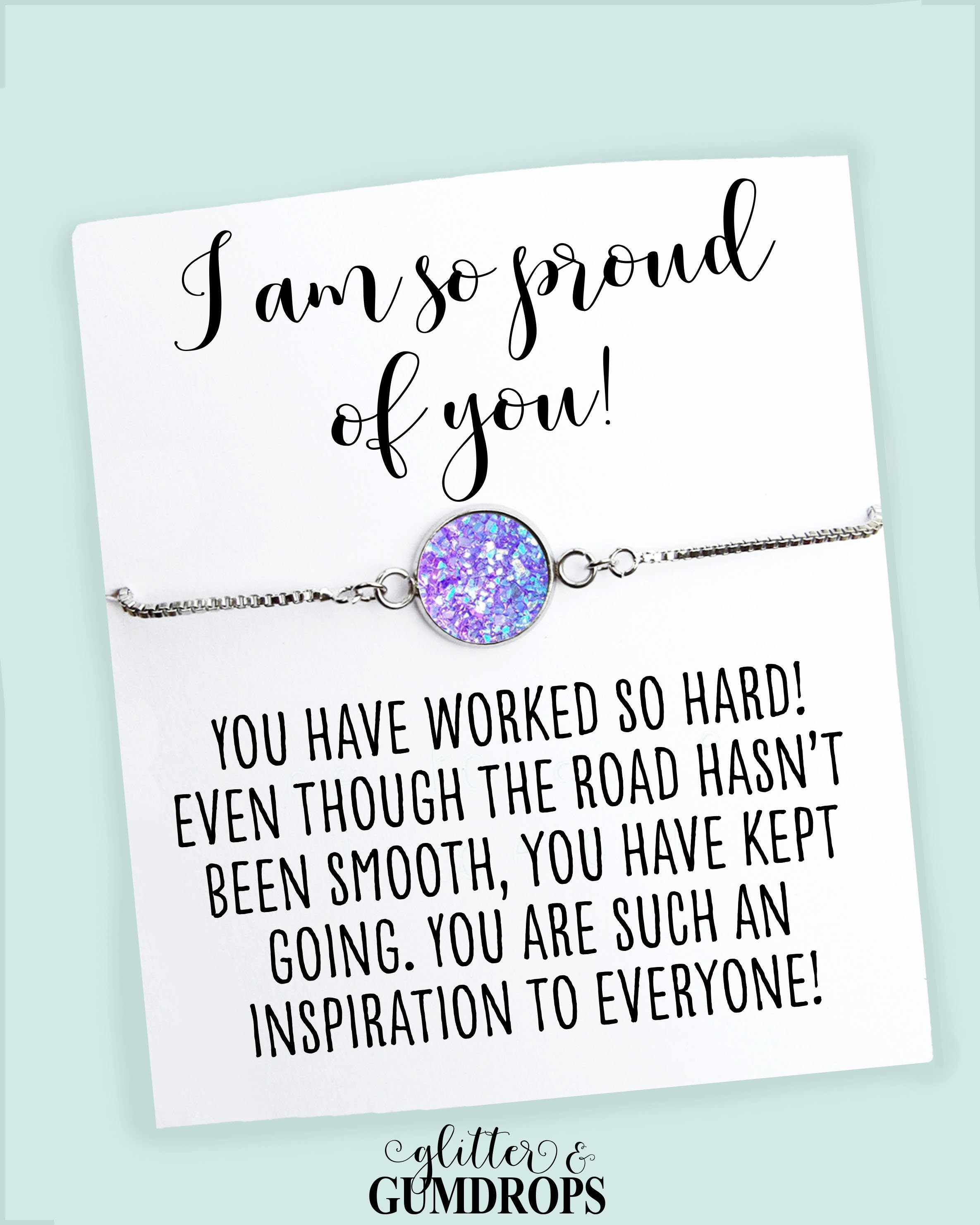 Congratulations Gift Bracelet With "proud of You" Card- Great Job- New ...