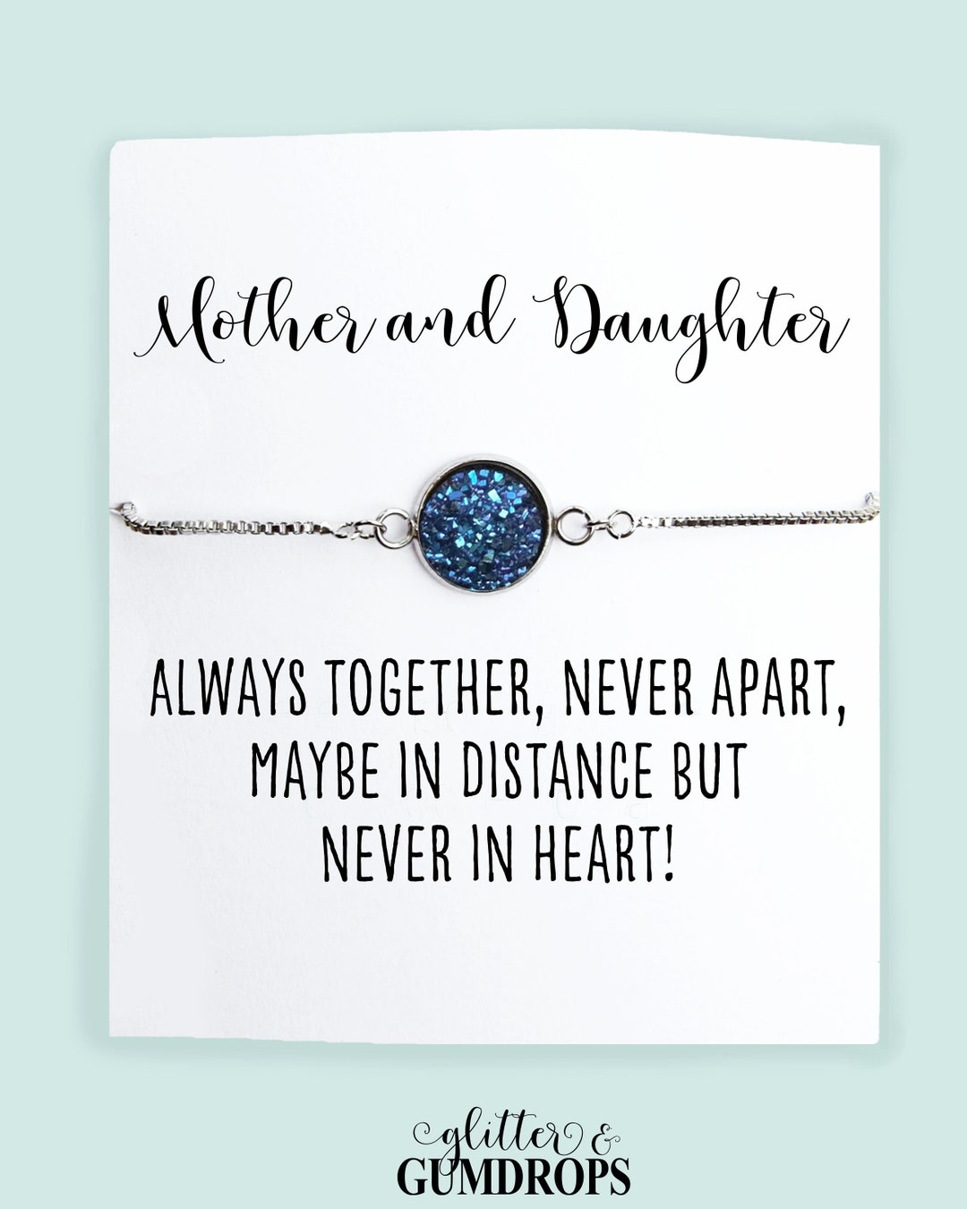 Mother Daughter Bracelet- Long Distance Bracelet- "always Together ...
