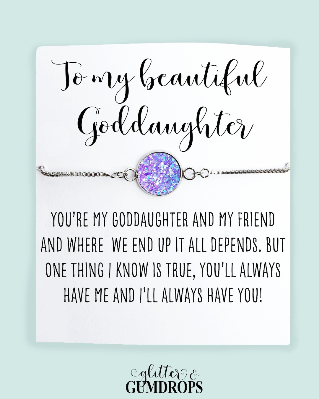 Goddaughter Gifts From Godmother- Goddaughter Bracelet- God Daughter ...