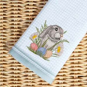 Machine Embroidery Easter Bunny With Meadow Flowers, Daisies. 5 Sizes ...