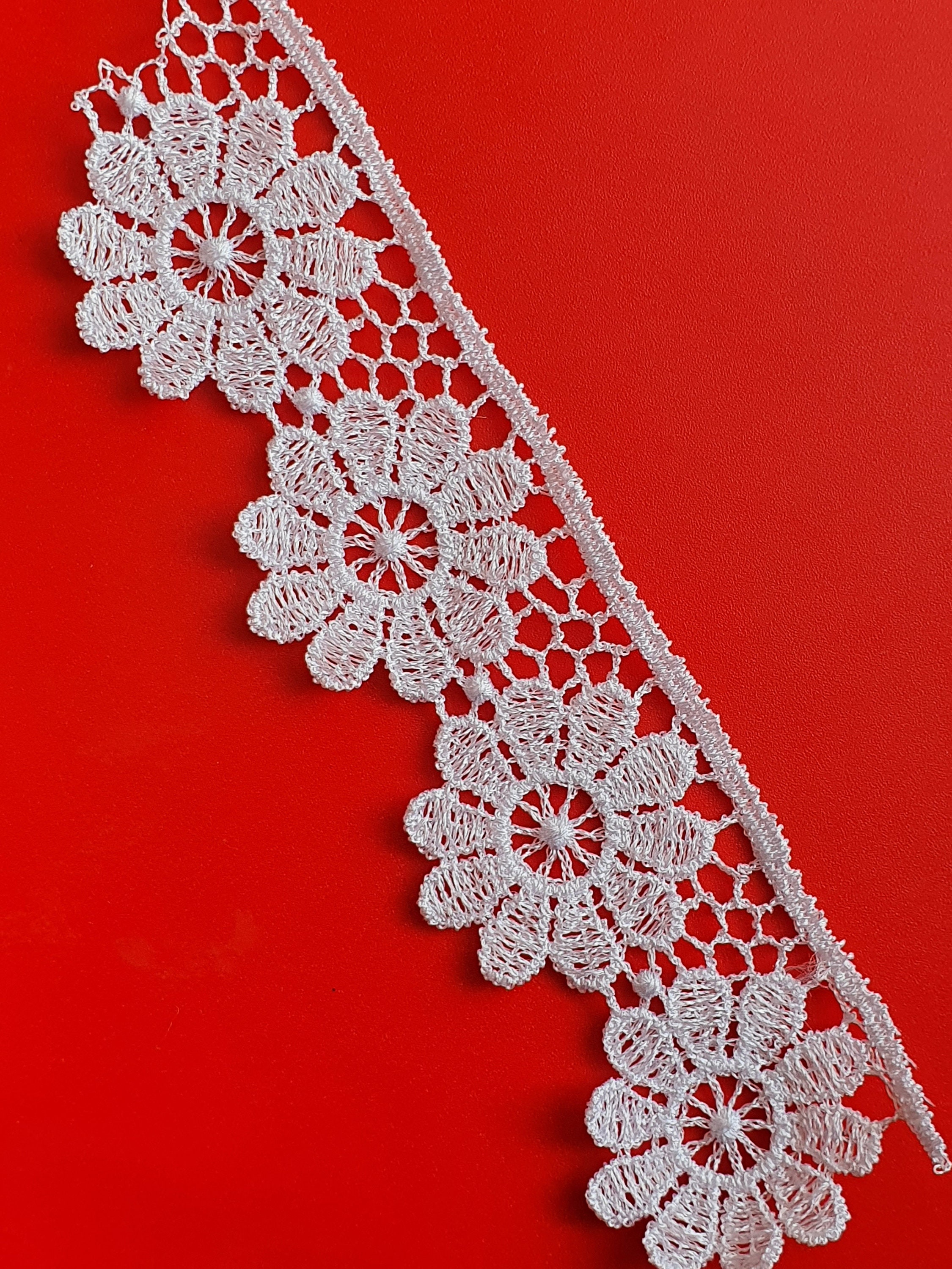 Flower Lace Trim. Taj Lace Borders Beautiful Free Standing | Etsy