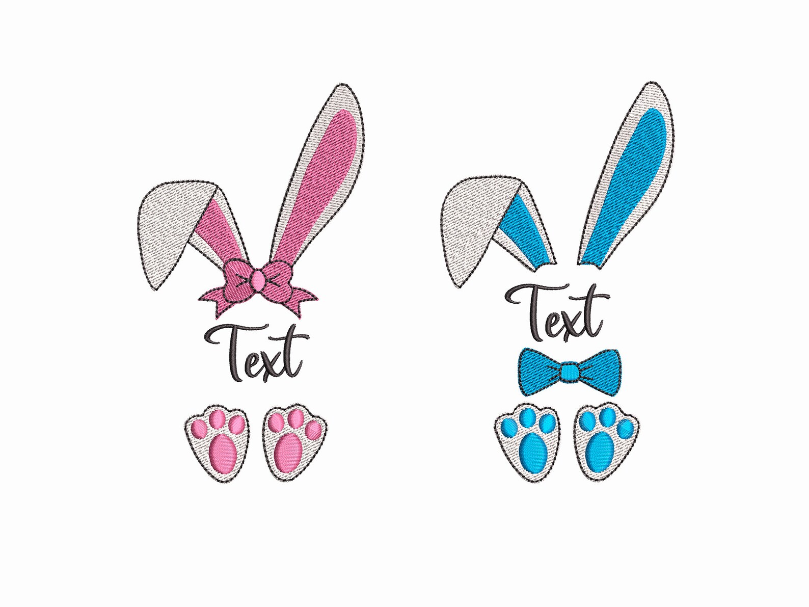 Easter Bunny Embroidery Designs 4 Sizes. Machine Embroidery - Etsy