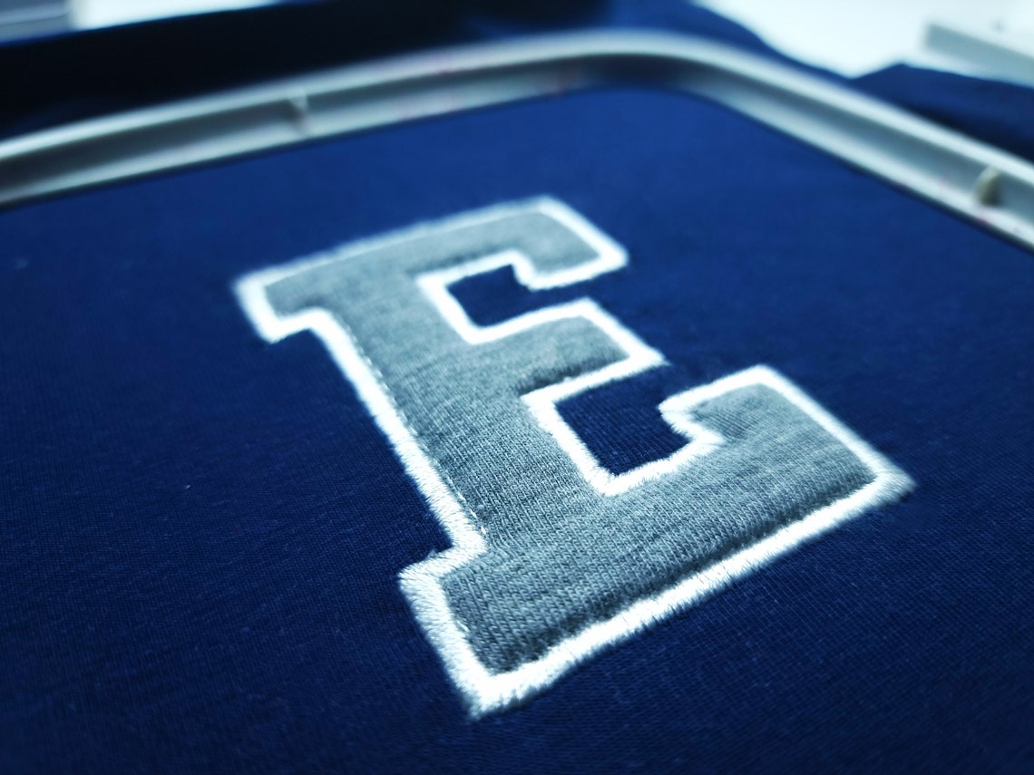 3D Puff Applique Embroidery Font, 6 Sizes, Instant Download, BX Font ...