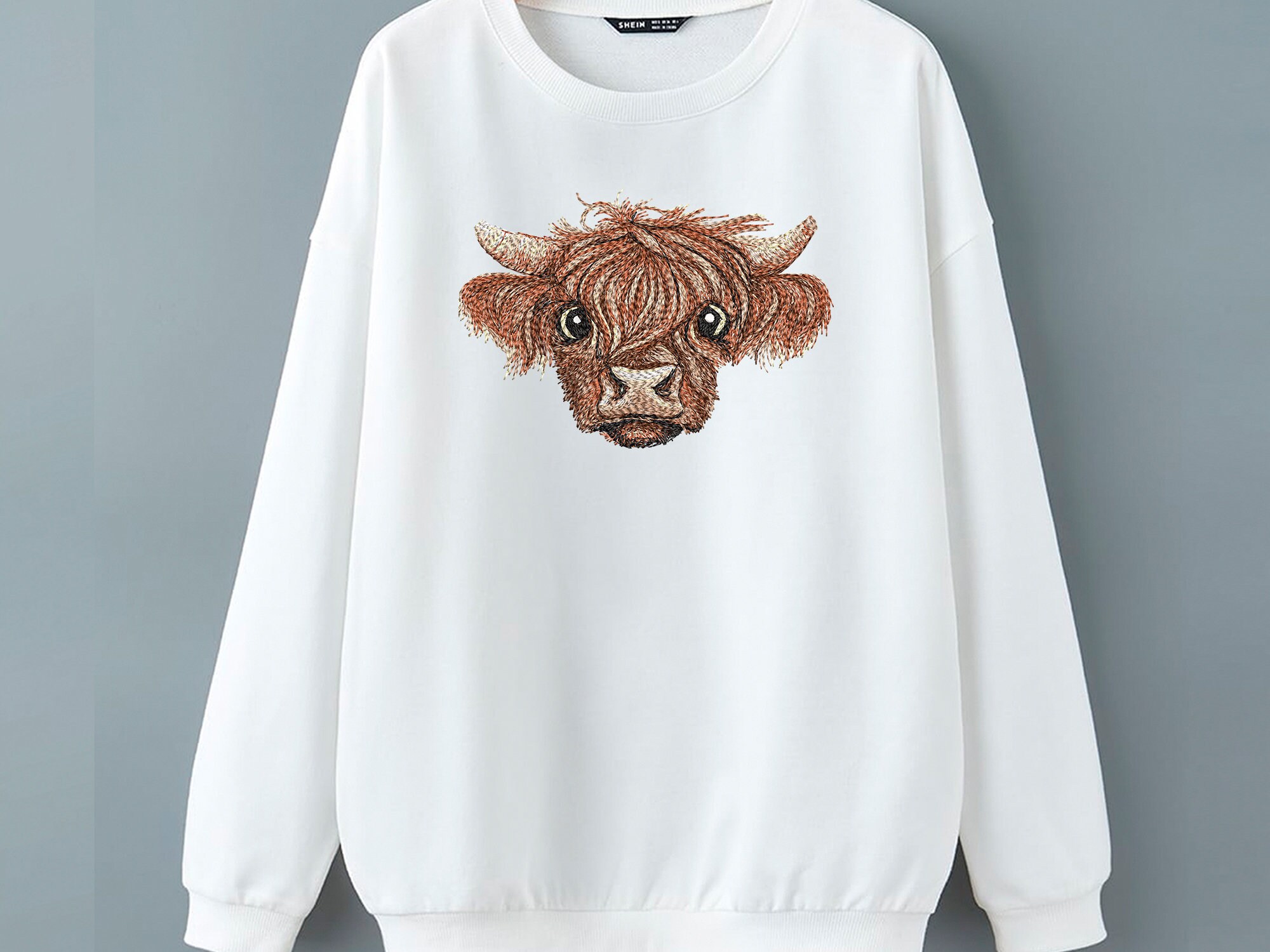 Super Realistic Scottish Highland Cow. Two Designs. Machine - Etsy UK