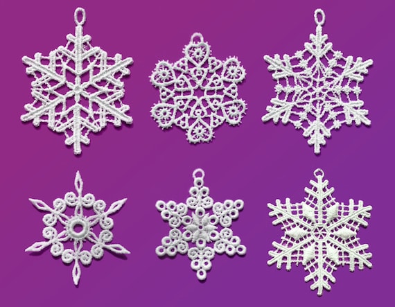 8 FSL Snowflakes Bundle. Christmas Ornament Machine | Etsy