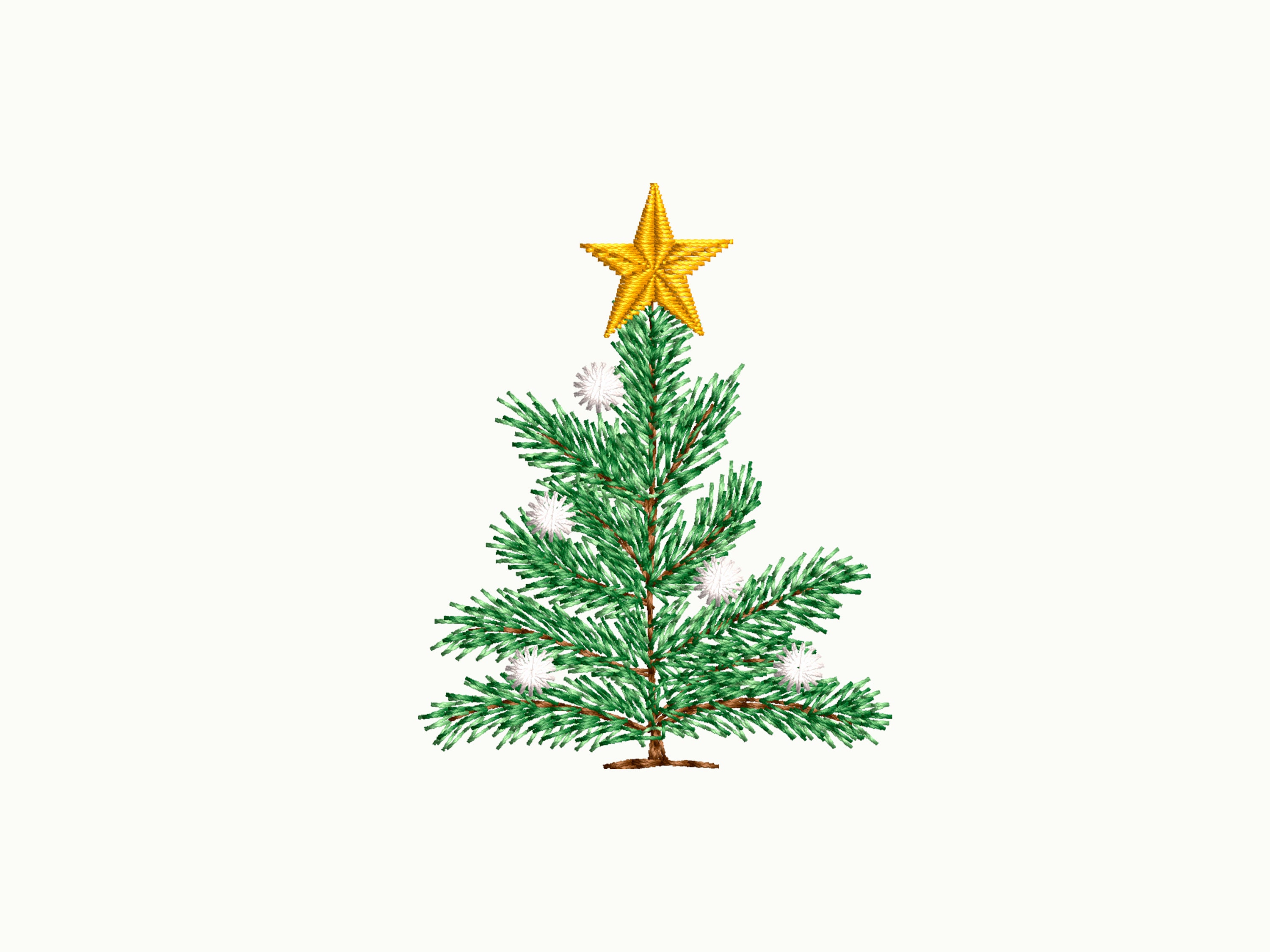 Super Small Christmas Tree Embroidery Design. Instant Download. Machine ...