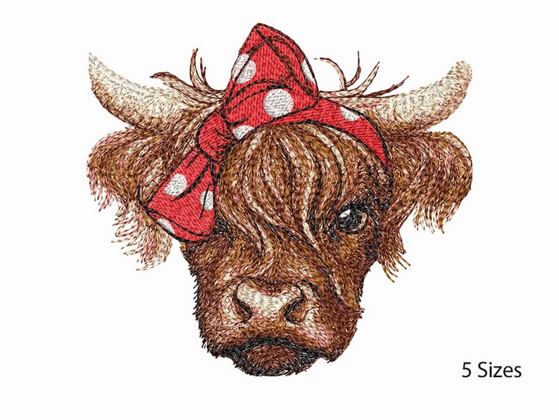 Super Realistic Scottish Highland Cow. Two Designs. Machine - Etsy UK