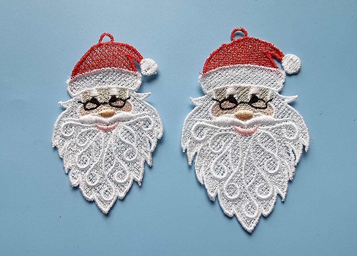 FSL Santa Ornament 2 Sizes. Christmas Embroidery Designs. - Etsy