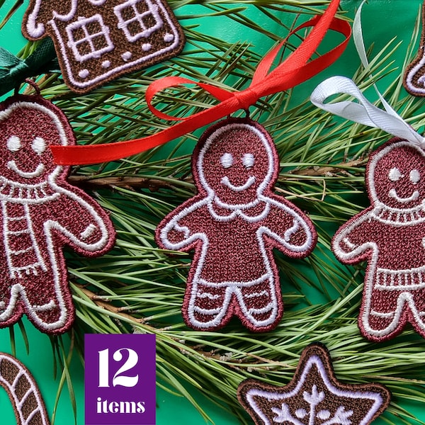 Gingerbread Embroidery Pattern - Etsy