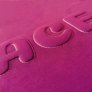 Embossed 3D Puff Embroidery Font. Machine Embroidery Design, 4 Sizes ...