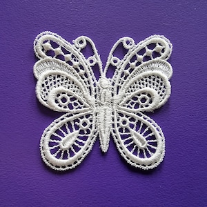 Machine Embroidery FSL Butterflies. 5 Designs. Free Standing Lace. 4 X ...
