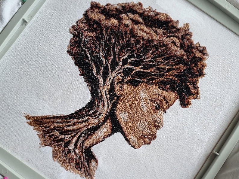 African Woman Machine Embroidery Design. African Tree. Instant Download ...