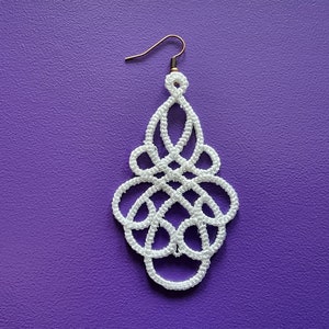 10 FSL Earrings. Machine Embroidery Design. Tatting. Free Standing Lace ...