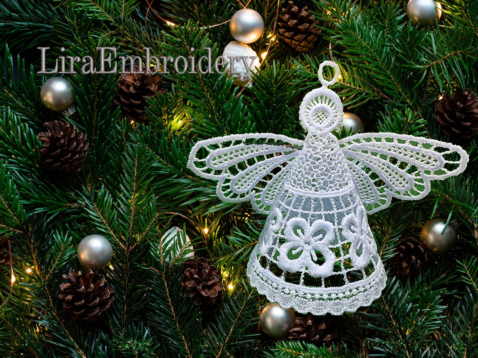 Easy to Assemble 3D FSL Christmas Angel Ornament. Free Standing Lace ...