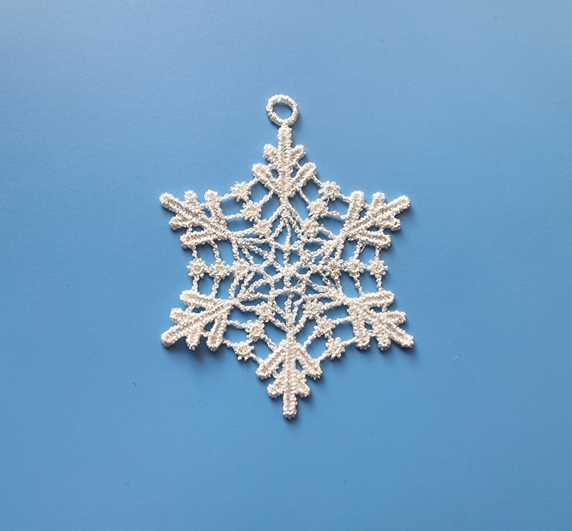FSL Snowflake. Christmas Ornament Machine Embroidery Designs - Etsy