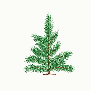 Super Small Christmas Tree Embroidery Design. Instant Download. Machine ...