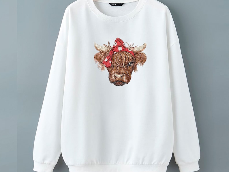 Super Realistic Scottish Highland Cow. Two Designs. Machine - Etsy UK