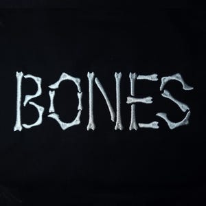 Halloween Font. Bones Embroidery Alphabet, 4 Sizes, BX Font, PES and ...
