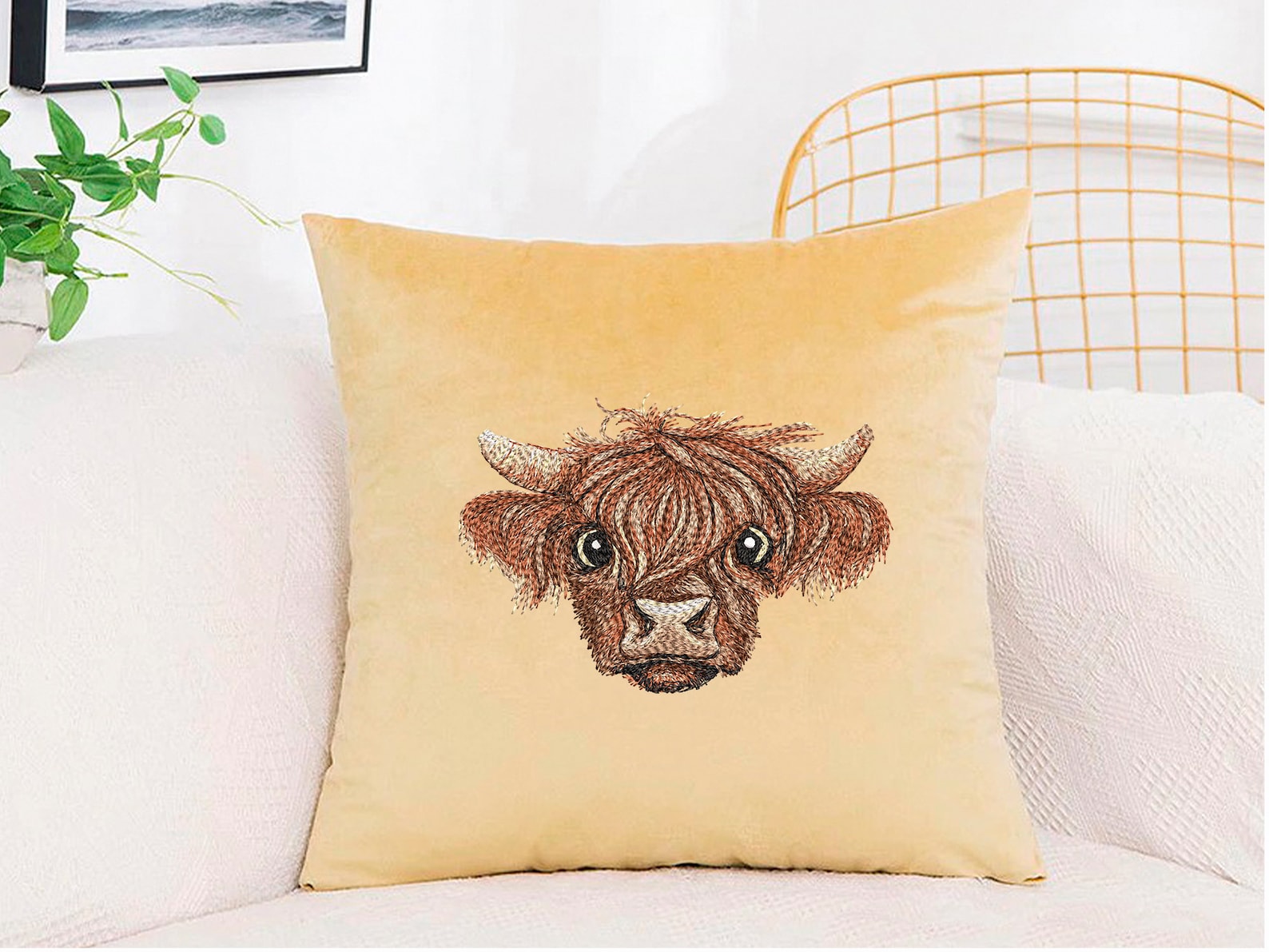 Super Realistic Scottish Highland Cow. Two Designs. Machine - Etsy UK