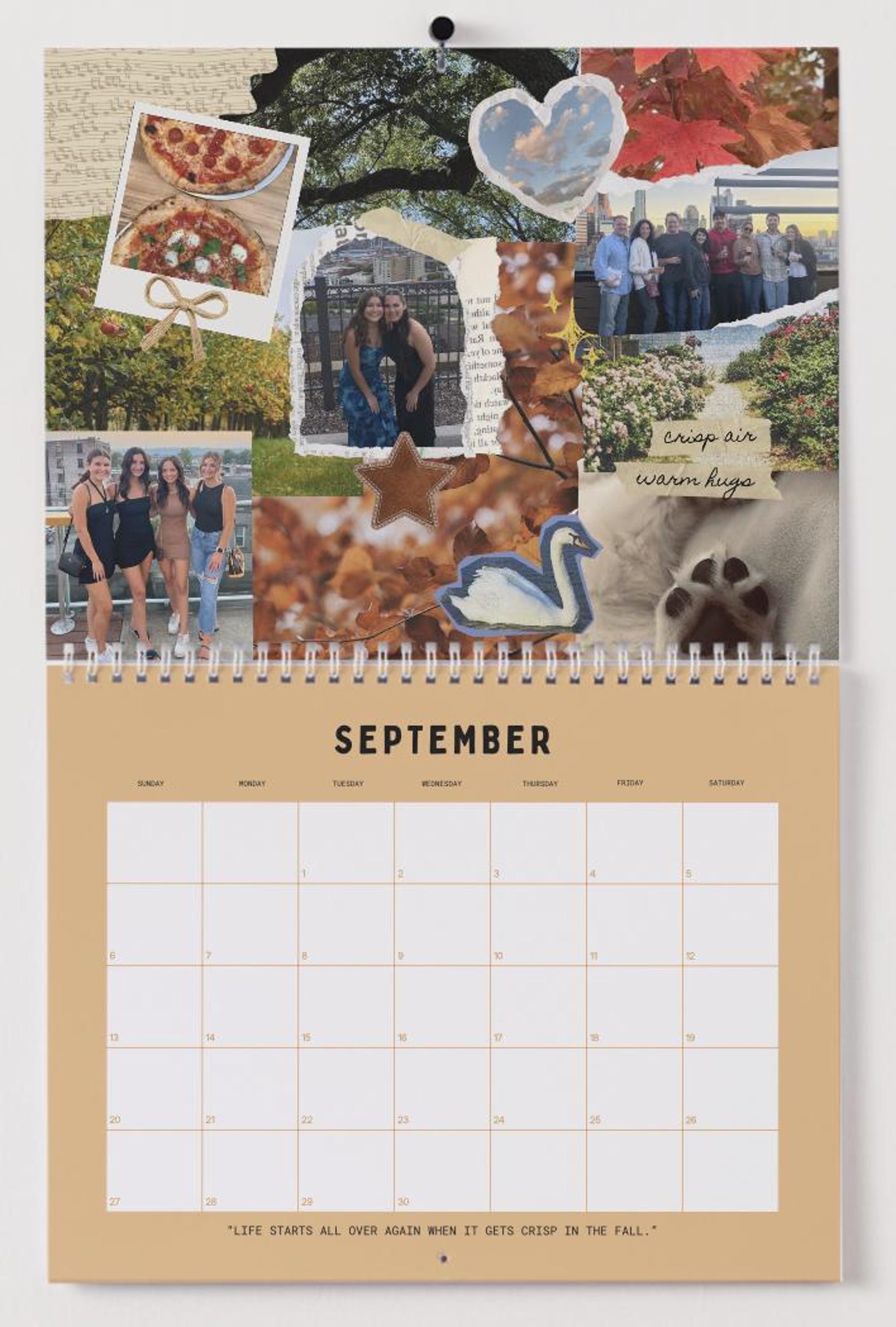 Personalized Wall Calendar 2026 | Custom 12-month Collage Calendar ...
