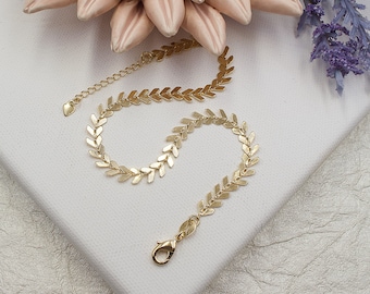 Gold Leaf Chain | Etsy