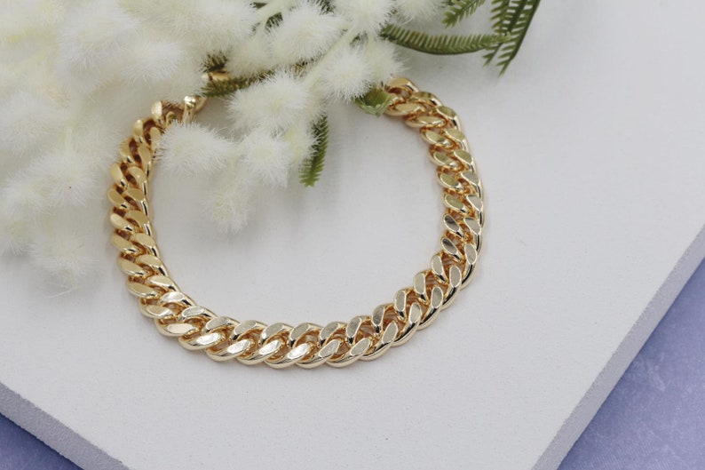 Anklet 18K Gold Filled 8mm Chunky Cuban Link Chain Anklet - Etsy
