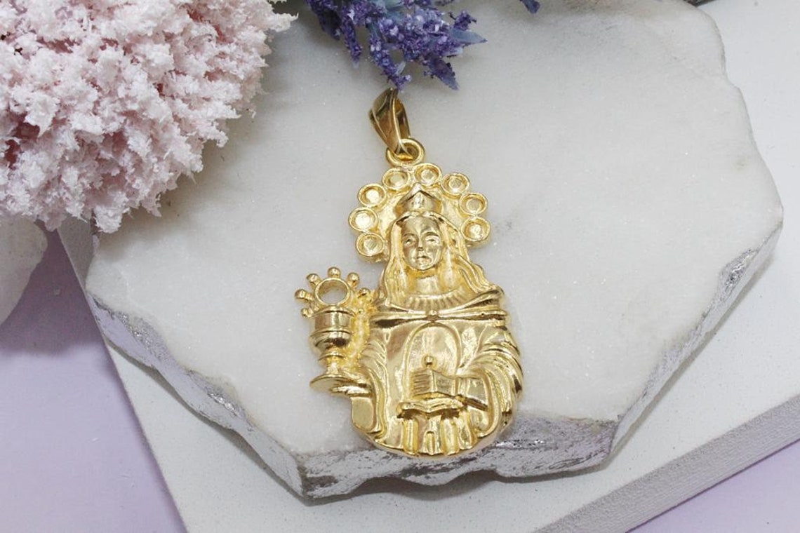 18K Gold Filled Santa Barbara Pendant | Etsy
