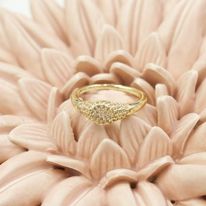 Ring 18k Gold Filled "clock Format With Rhinestones" - Etsy