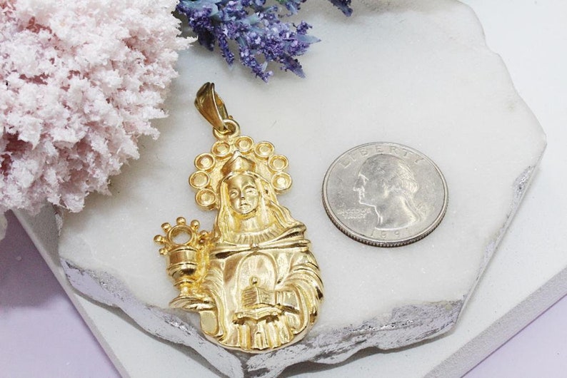 18K Gold Filled Santa Barbara Pendant | Etsy