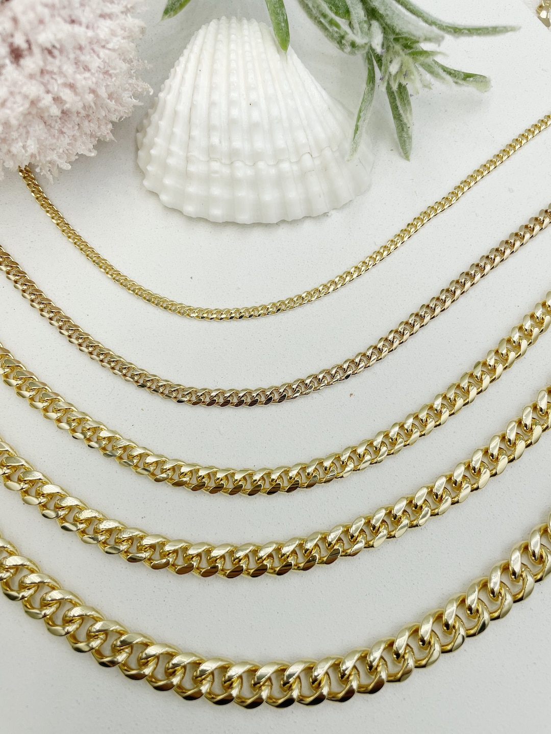 18K Gold Filled Cuban Link Chain Necklace - Etsy
