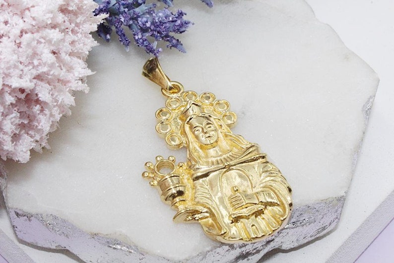 18K Gold Filled Santa Barbara Pendant | Etsy