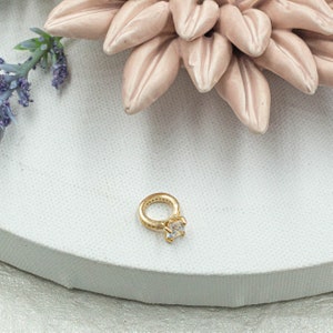 18K Gold Filled Mini Ring Pendant - Etsy