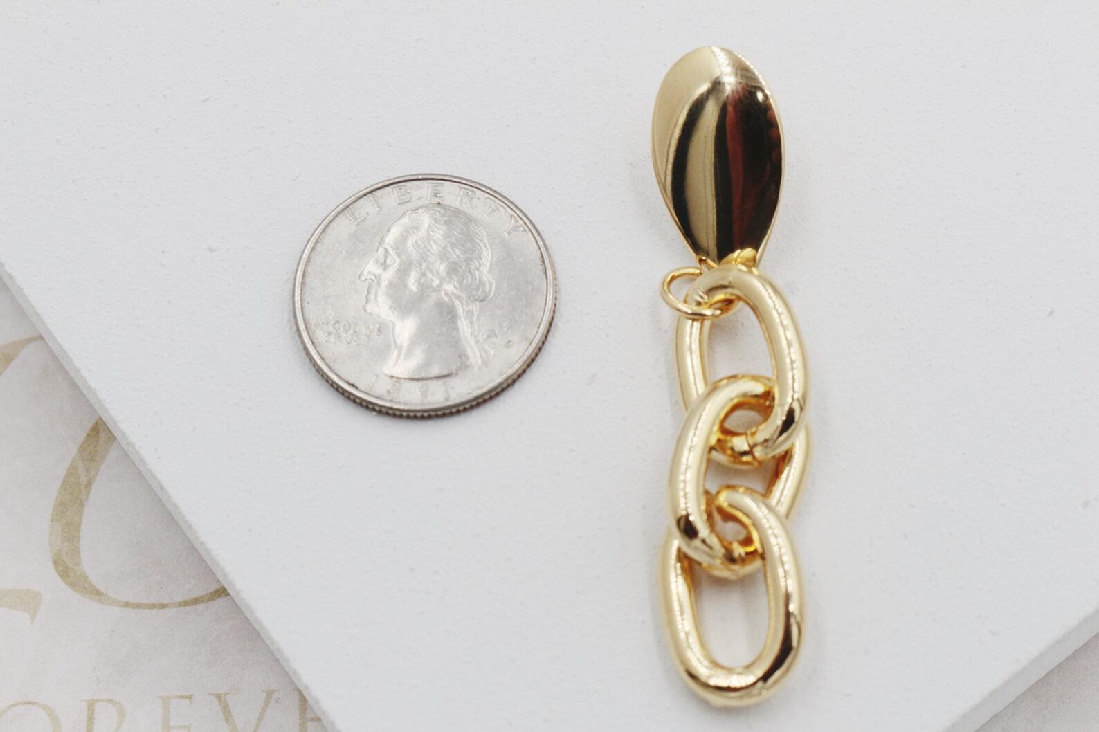 18K Gold Filled Chunky Rolo Chain Earrings | Etsy