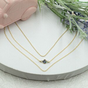 18K Gold Filled Minimalist Triple Layer Cz Necklace - Etsy