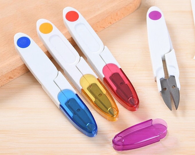 Yarn Snips // Crochet and Knitting Thread Scissors // Purple, Blue ...