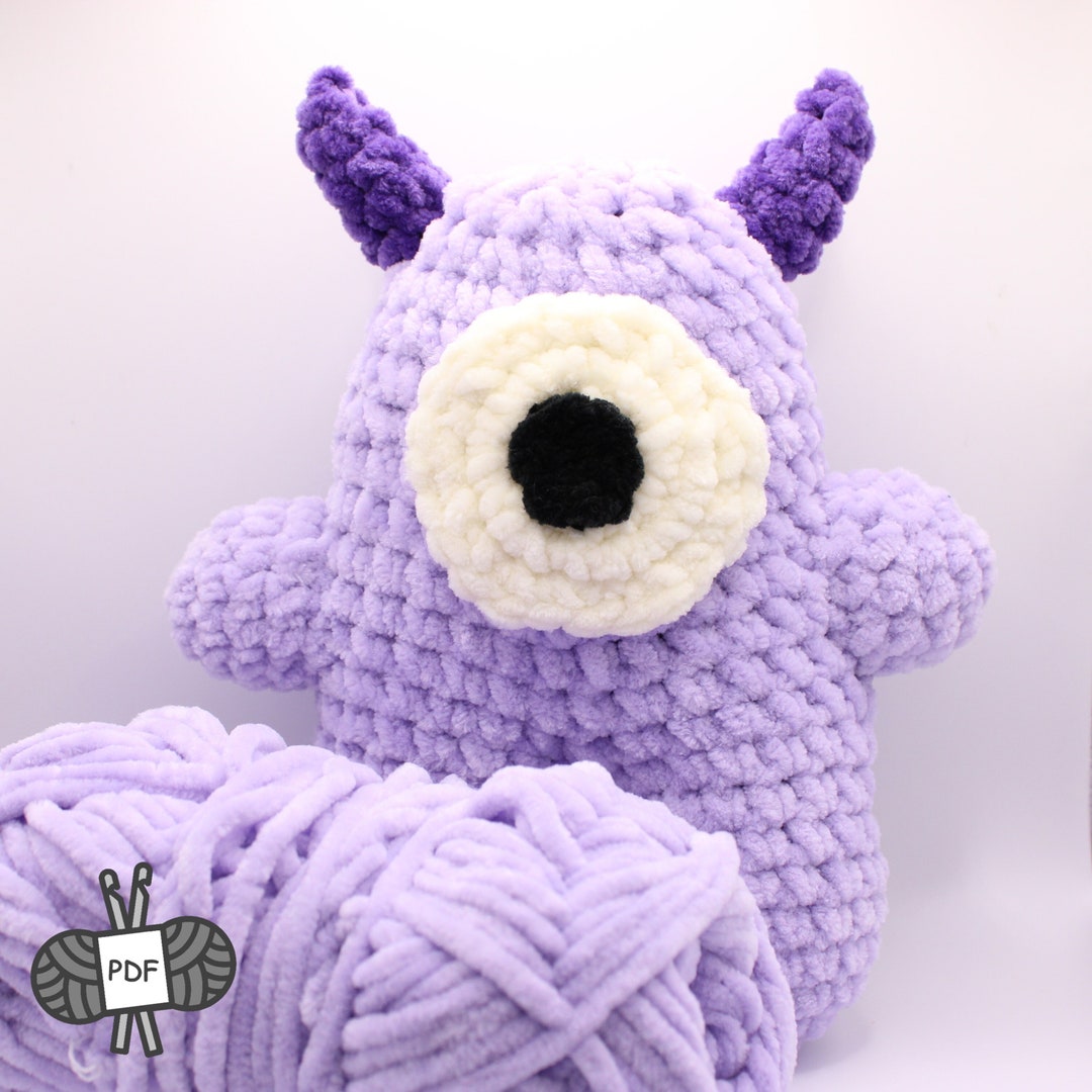 Cyclops Monster Chunky Chenille Crochet Pattern // Digital PDF for ...