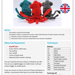 Squid Crochet Pattern - No Sew // Digital PDF for Beginners // UK and US Terminology ...