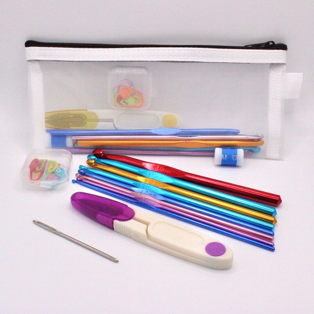 Complete Crochet Tool Set // Learn to Crochet Kit // Includes: Hooks ...