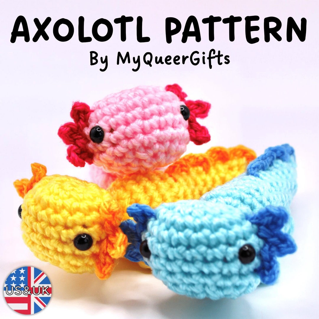 Axolotl Crochet Pattern // Digital PDF for Beginners // UK and - Etsy