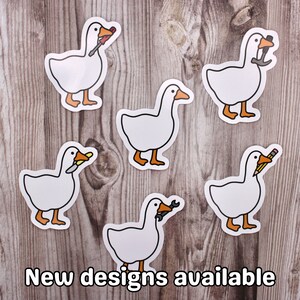 Goose Teacher Sticker // Untitled Duck With Pencil // Water Resistant ...