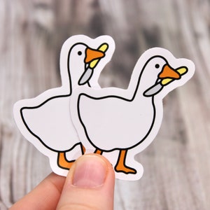 Goose With Knife Sticker // Untitled Murder Duck // Water Resistant ...