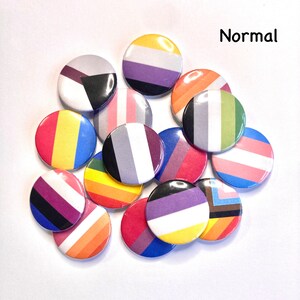 LGBT Badge Pride Flag / Holographic Option / All Flags Available / 25mm ...