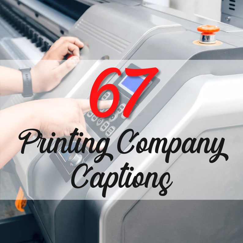 67 Printing Company Instagram Captions Template Digital Printing ...