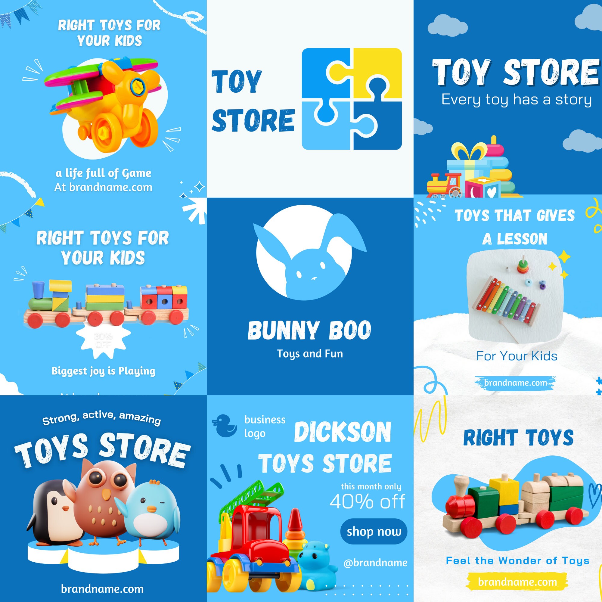 45 Toy Store Editable Instagram Post Designs Editable Canva Templates ...