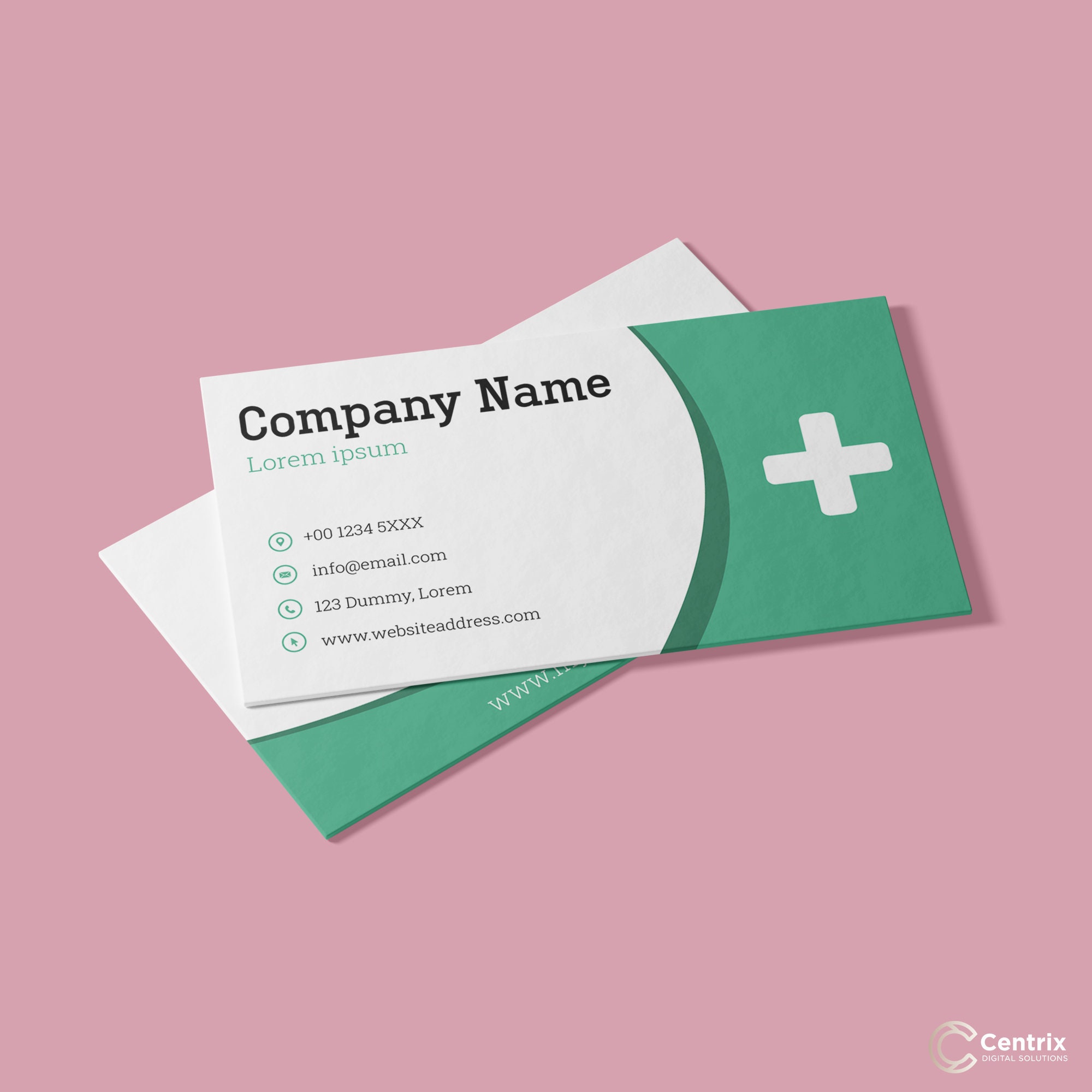 Medical Business Cards Editable Business Card Template Contact Card ...